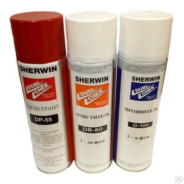 Жидкость для дефектоскопии Проявитель белый Sherwin D100 аэрозоль 500мл ...