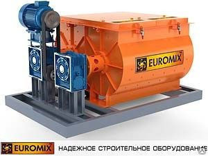 Двухвальный бетоносмеситель Euromix 620.800 СКИП купить в Москве по ...